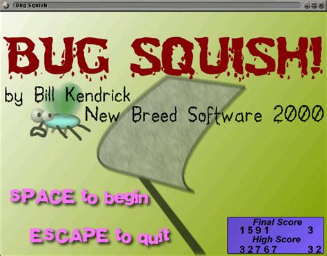 Bug Squish Screenshots New Breed Software