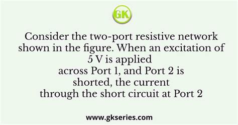 Consider The Two Port Resistive Network Shown In The Figure When An