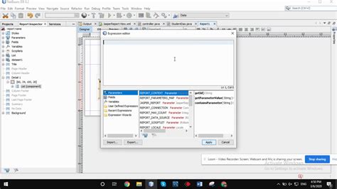 Jasper List Report Using Parameter Passing Method Youtube
