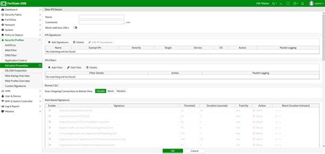 Configure IPS Sensors On FortiGate