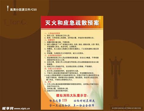 灭火和应急疏散预案设计图其他广告设计设计图库昵图网