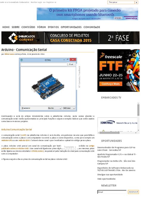 Pdf Arduino Comunicação Serial