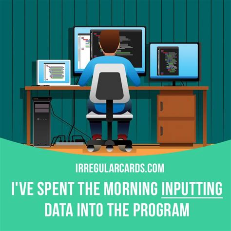 input to put data into a computer example i ve spent the morning