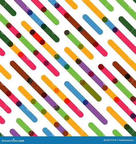 Seamless Flat Background With Colorful Diagonal Lines Stock Vector