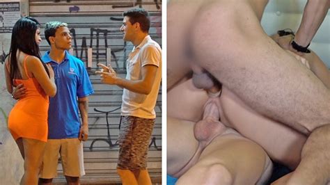 Young Brazilian Couple Convinced A Double Penetration Threesome With A