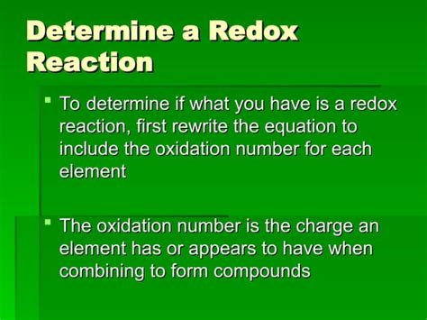 Redox Oxidation Reaction Oxidizing Agent Ppt