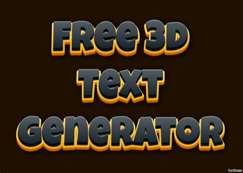 Free 3d Text Generator Text Effect And Logo Design Font