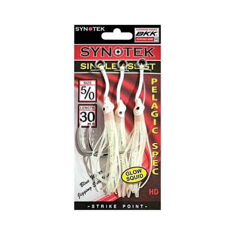 Synotek Single Assist Hooks 50 30cm Full Glow Bcf