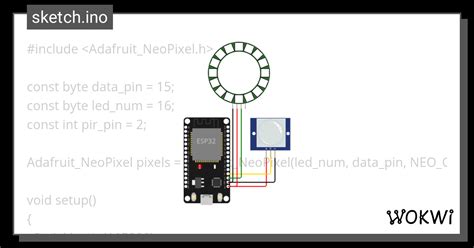 Neopixel Ring Wokwi Esp32 Stm32 Arduino Simulator