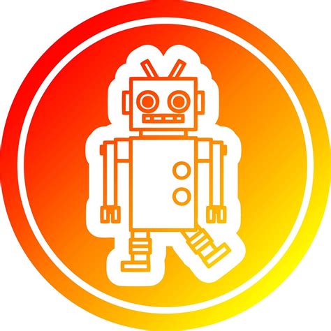 Dancing Robot Circular In Hot Gradient Spectrum 9860187 Vector Art At Vecteezy