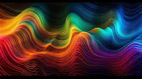 Digital Wave Wallpaper With Generative Ai Generative Ai Stock Image Image Of Generative