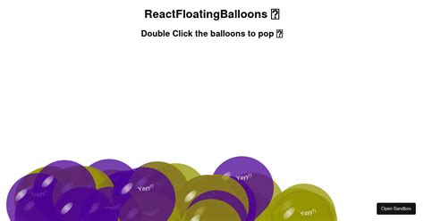 React Floating Balloons Basic Example Forked Codesandbox