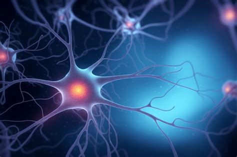 Neuronas y sistema nervioso células nerviosas fondo ciencia y medicina