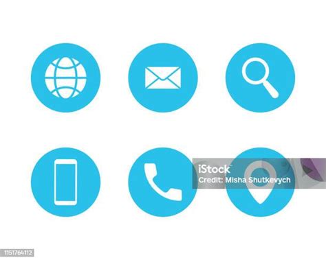 웹 아이콘 집합입니다 연락처 네비게이션 버튼 세트 웹 아이콘 기호 벡터의 집합입니다 웹 사이트 아이콘 에 대한 스톡 벡터 아트 및 기타 이미지 Istock