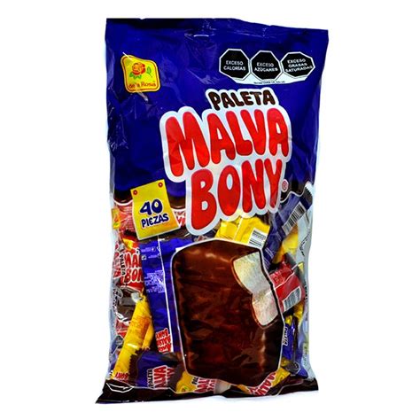 Paleta Malvabony De Malvavisco Cubierta Con Chocolate 40 Pz Dulcerías