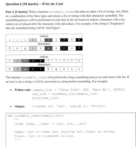 Solved Question 6 10 Marks Write The Code Part A 5
