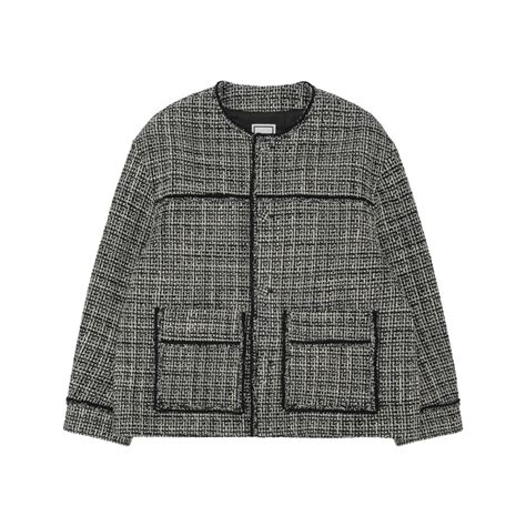 우영미 멀티 트위드 울 자켓 블랙 화이트 24fw Wooyoungmi Kream