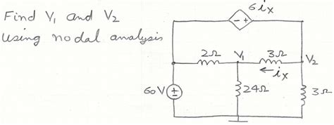 Solved Find V And V Using Nodal Analysis Chegg