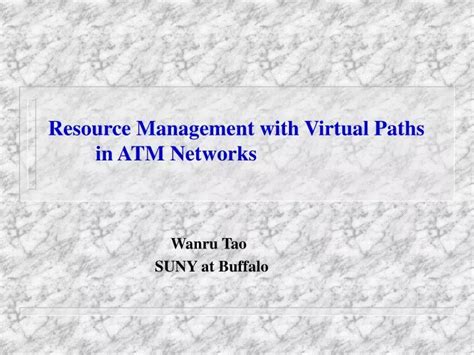 Ppt Resource Management With Virtual Paths In Atm Networks Powerpoint Presentation Id3910797