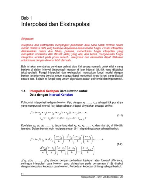 0101 02 Interpolasi Dan Ekstrapolasi Pdf