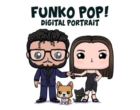 Funko Pop Custom Portrait Funko Pop Drawing Digital Custom Etsy