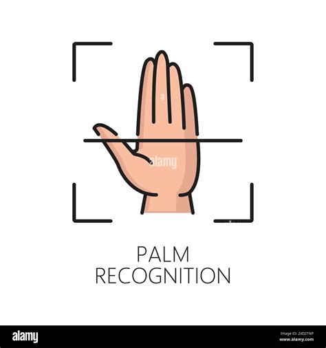 Biometric Identification Palm Recognition Or Verification Icon Id Biometric Identification