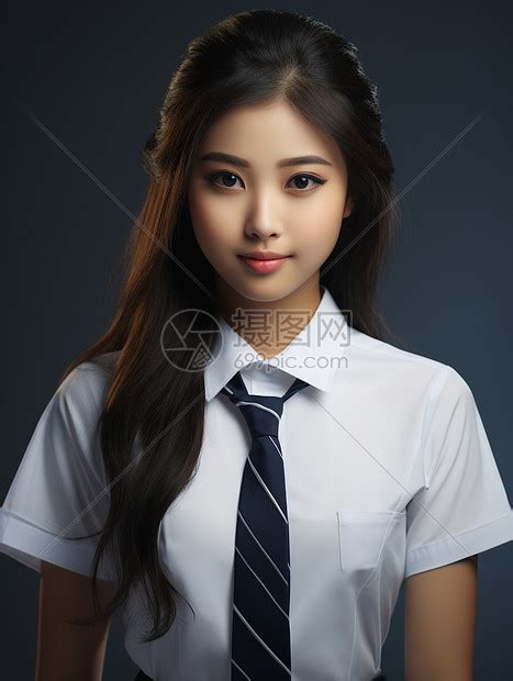穿着制服的美丽女孩高清图片下载 正版图片600607838 摄图网