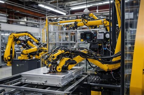 Industrial Robotics Streamlining Complex Manufacturing Operations Premium Ai Generated Image