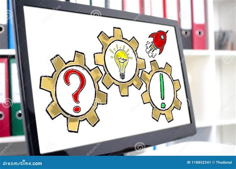 Problem Solving Concept On A Computer Screen Stock Image Image Of Teamwork Symbol 118852241