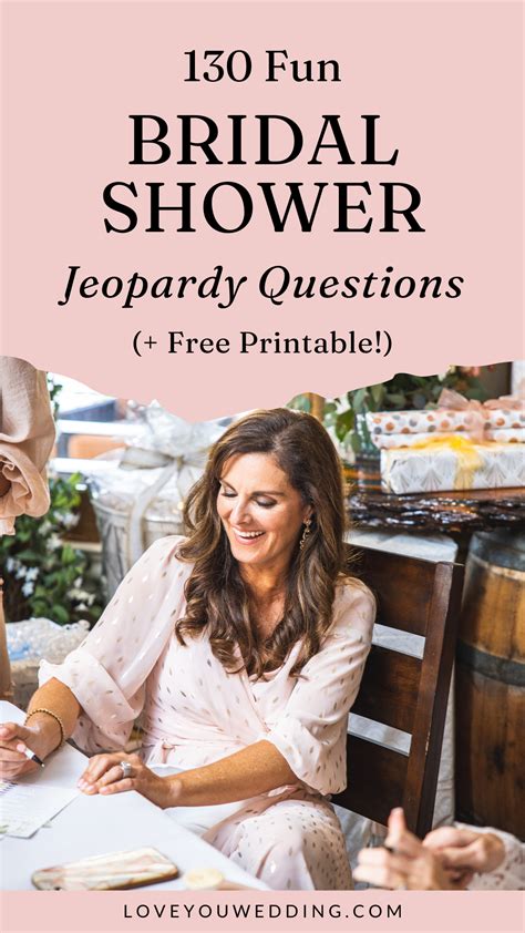 130 Bridal Shower Jeopardy Questions Free Printable
