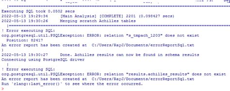 Running Achilles Issue Developers Ohdsi Forums
