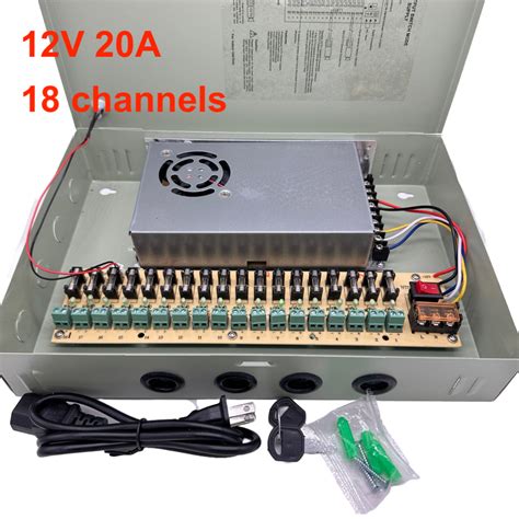 12v 5a 10a 20a 30a Fused Centralized Distributed Power Supply Power Adaptor With Box 4 9 18
