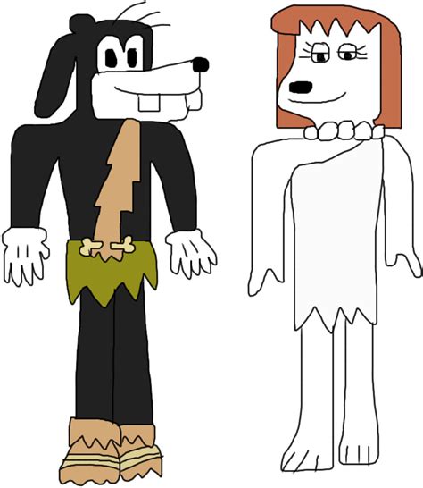 Goofy And Sylvia Stone Age By Jacobyel On Deviantart