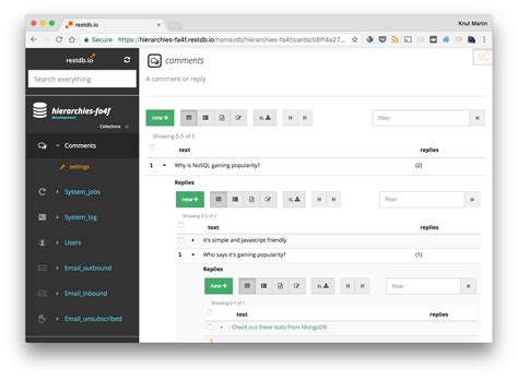Working With Hierarchies In A Nosql Database