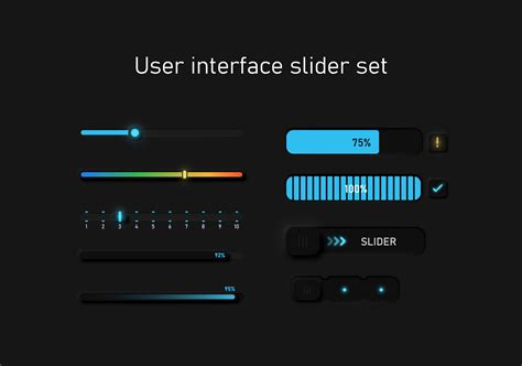 user interface slider set 1225414 vector art at vecteezy