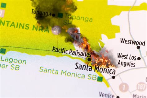 Los Angeles County California January 2025 Wildfire Map Smoke Fire
