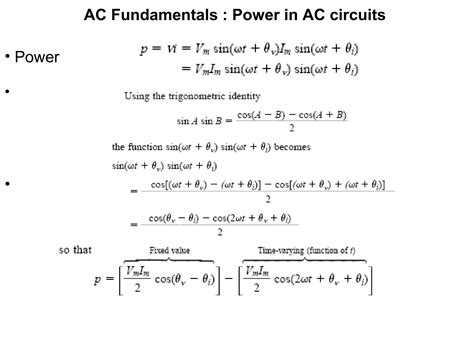 Ac Fundamentals 3 Power In Ac Circuits Ppt
