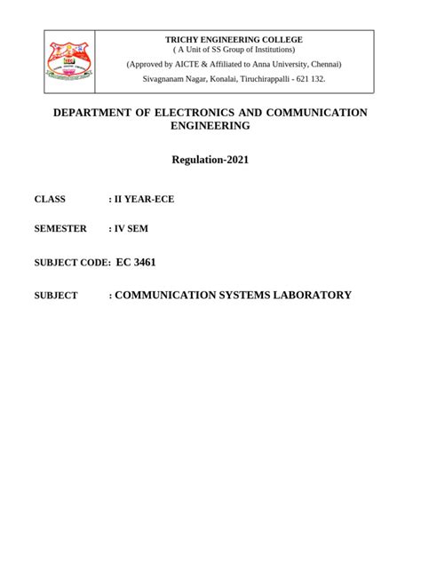 Cs Lab Manual Final Pdf Modulation Frequency Modulation