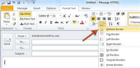 How To Add And Remove A Horizontal Line In Outlook