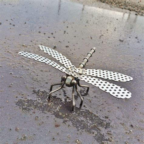 Metal Sculpture Welded Sculpture Metal Dragonfly Dragonfly Sculpture