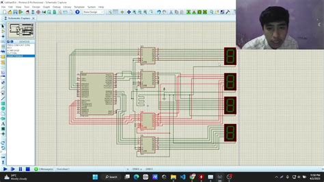 simulasi 7 segment dengan atmega 32 menggunakan kode bcd tutorial proteus 8 profesional youtube