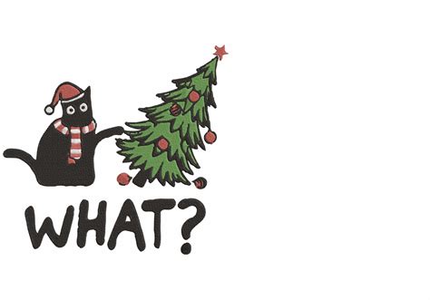 Funny Christmas Cat Quote · Creative Fabrica