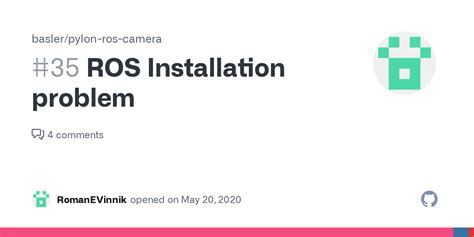Ros Installation Problem · Issue 35 · Baslerpylon Ros Camera · Github