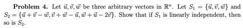 Solved Problem Let U V W Be Three Arbitrary Vectors In Chegg