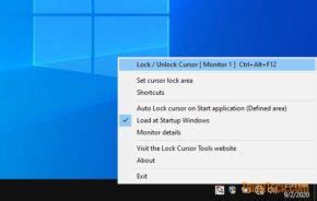 Lock The Mouse Cursor In Windows With Lock Cursor Tools