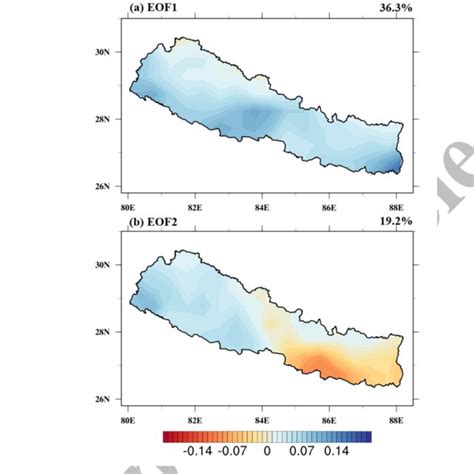 A The First Dominant Mode Of Variability Eof1 And B The Second