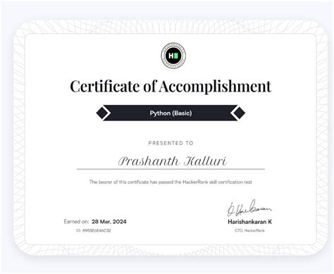 Kalluri Prashanth On Linkedin Python Achievement Certification