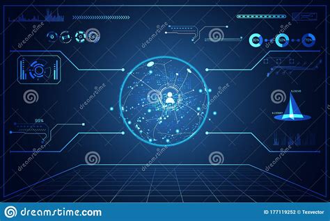 Abstract Technology Ui Futuristic Map Hud Interface Hologram Elements