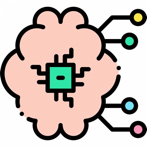 Futuristic Super Intelligence Chip Brain Ai Technology Icon