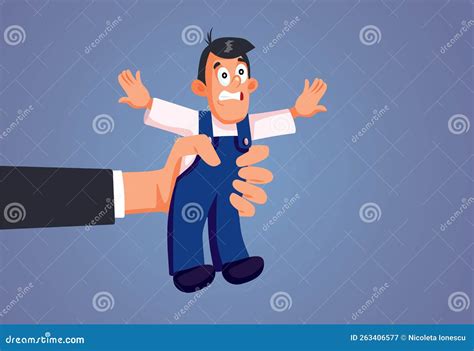 Worker Exploitation By Demanding Boss Vector Business Illustration